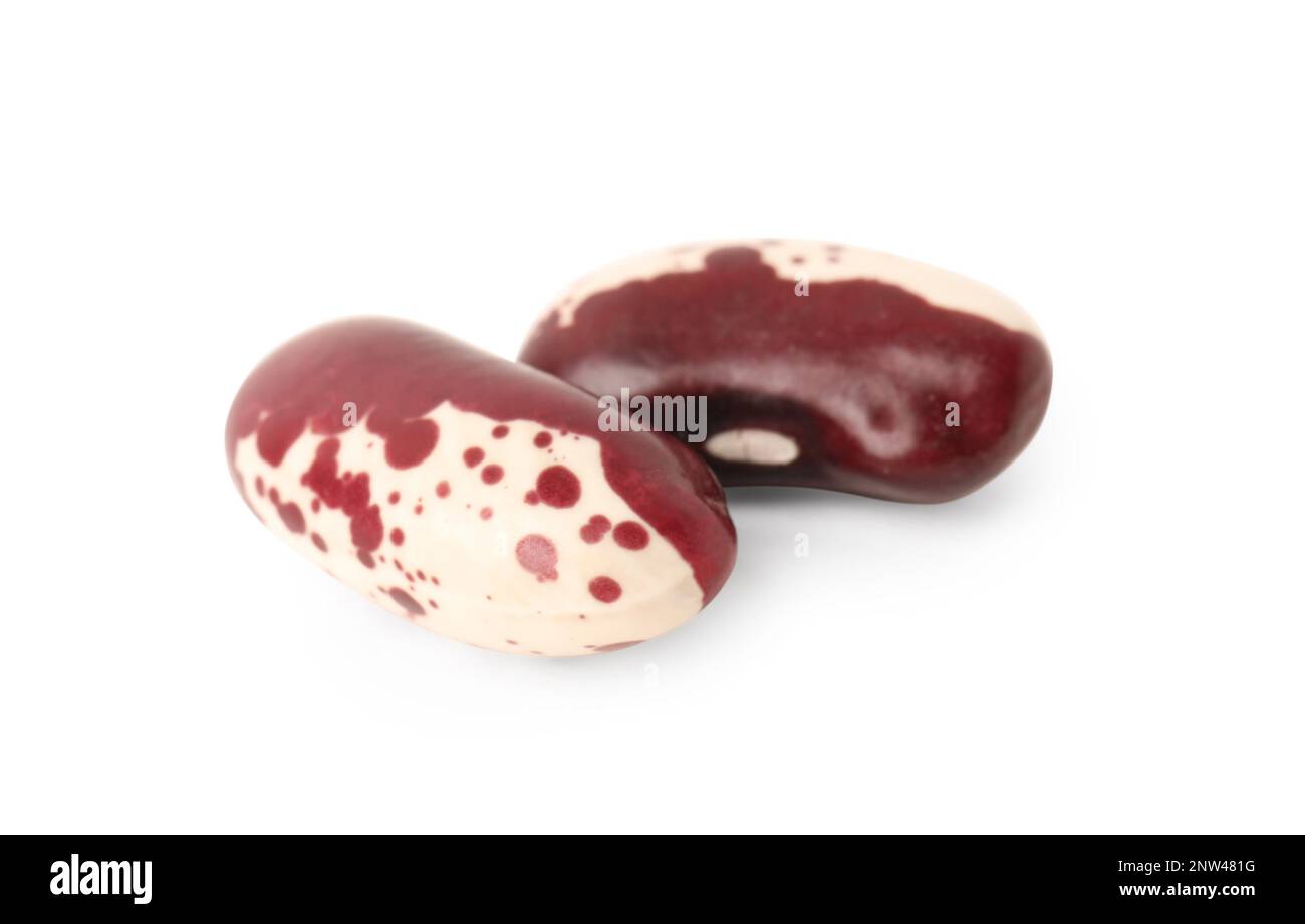 Raw red beans on white background. Vegetable planting Stock Photo - Alamy