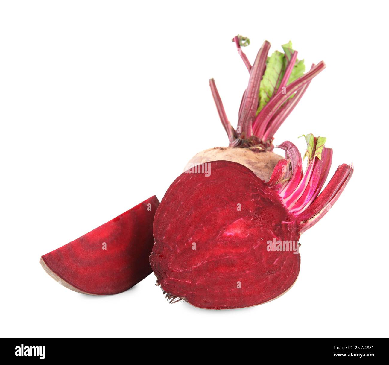 Whole and cut ripe beetroots on white background Stock Photo - Alamy