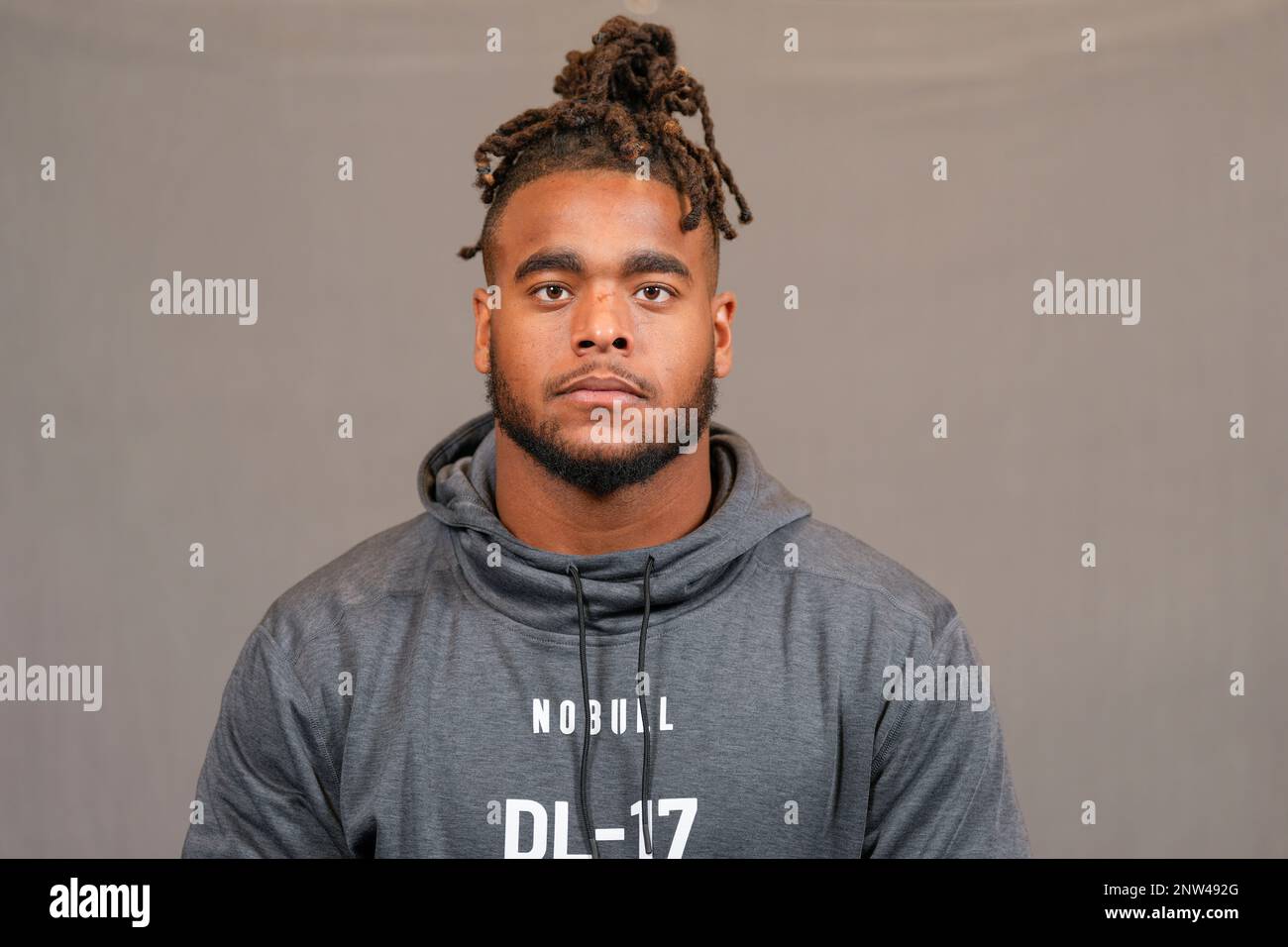 West Virginia defensive lineman Dante Stills poses for a portrait at ...