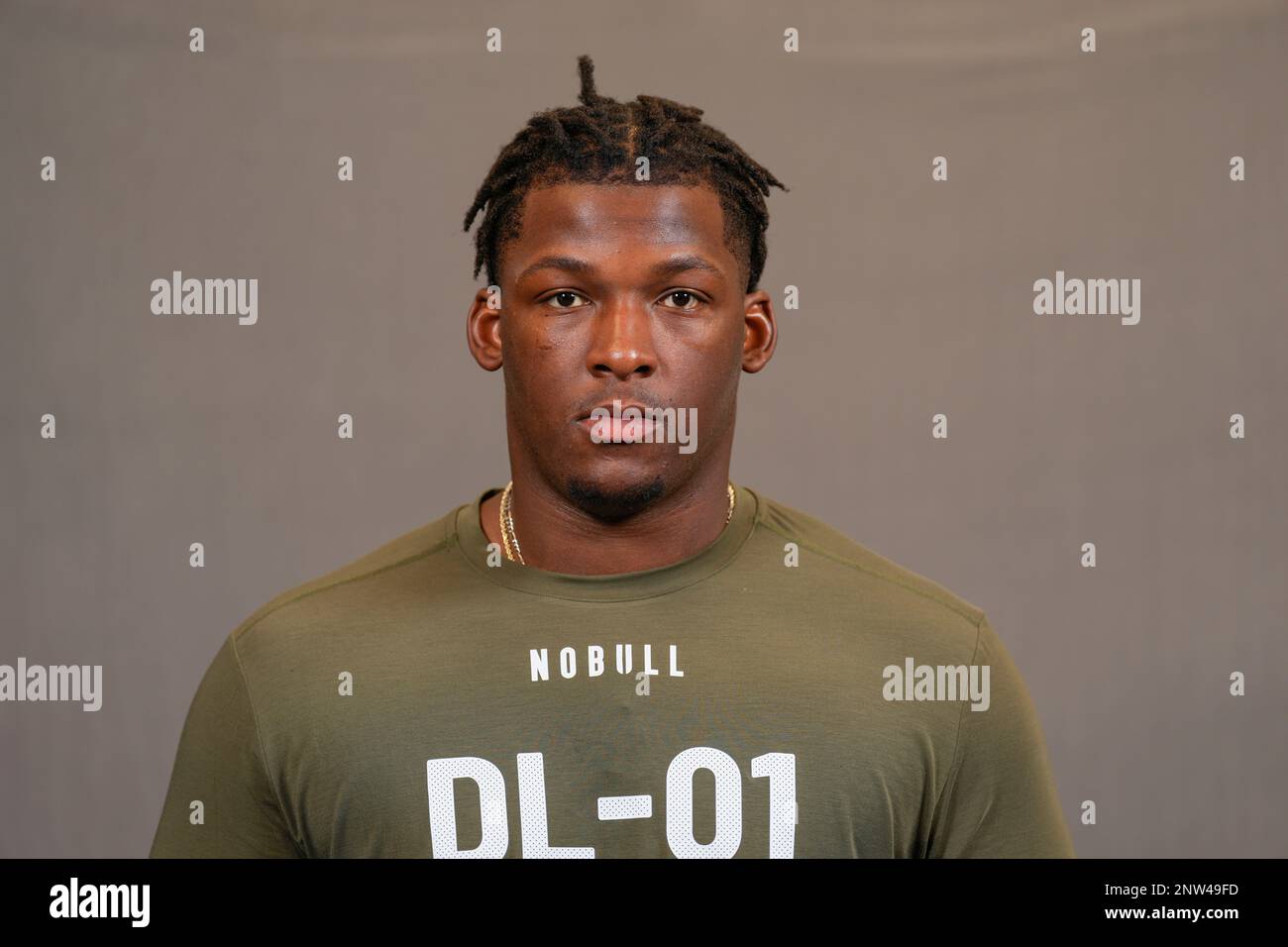 Wisconsin defensive lineman Keeanu Benton poses for a portrait at the ...