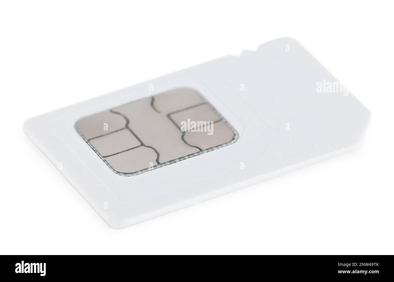 Modern mini SIM card isolated on white Stock Photo - Alamy