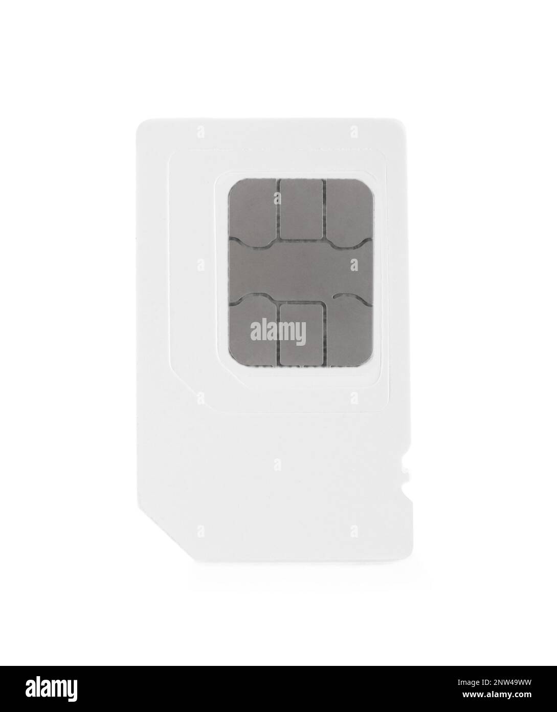 Modern mini SIM card isolated on white Stock Photo - Alamy