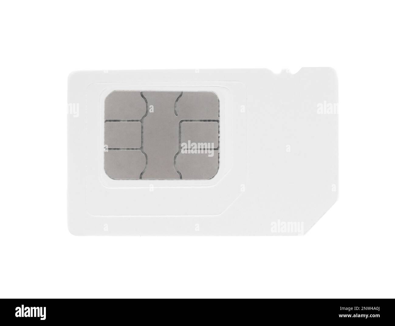 Mini SIM card isolated on white, top view Stock Photo - Alamy