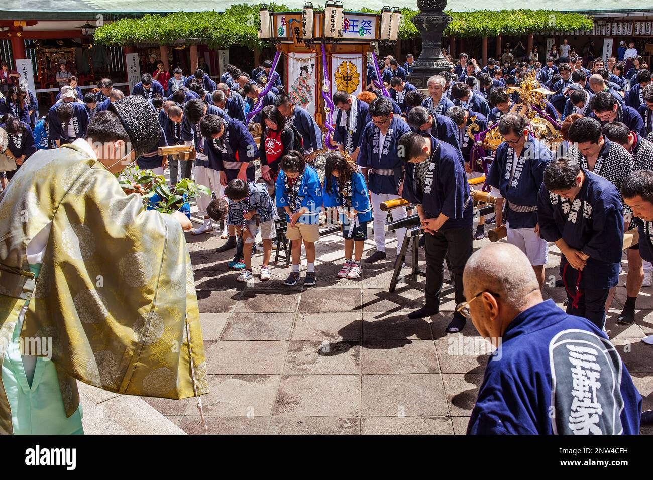 Reisai Hohei ceremony during Sanno Matsuri, in HieJinja shrine, Nagata ...