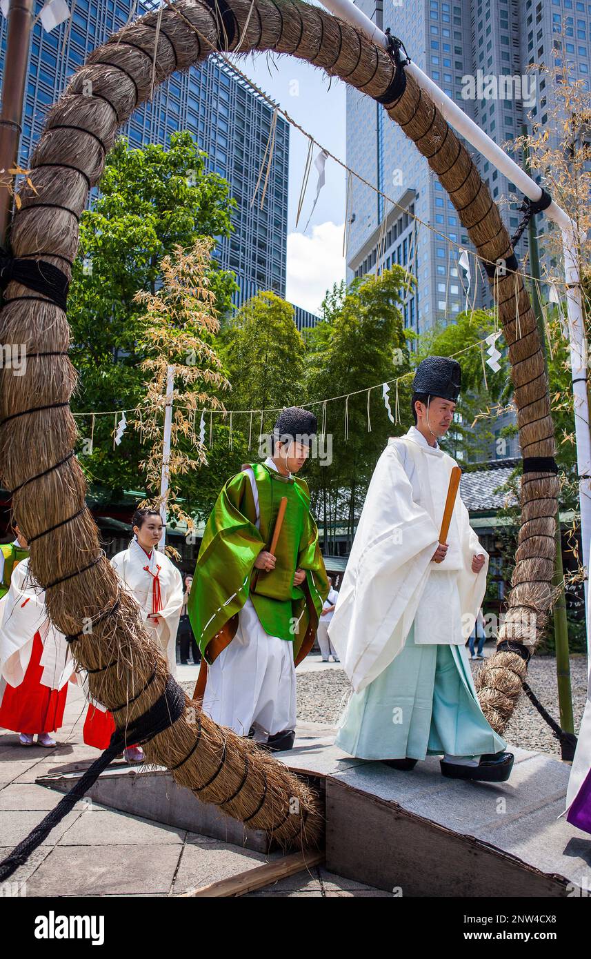 Reisai Hohei ceremony during Sanno Matsuri, in HieJinja shrine, Nagata ...