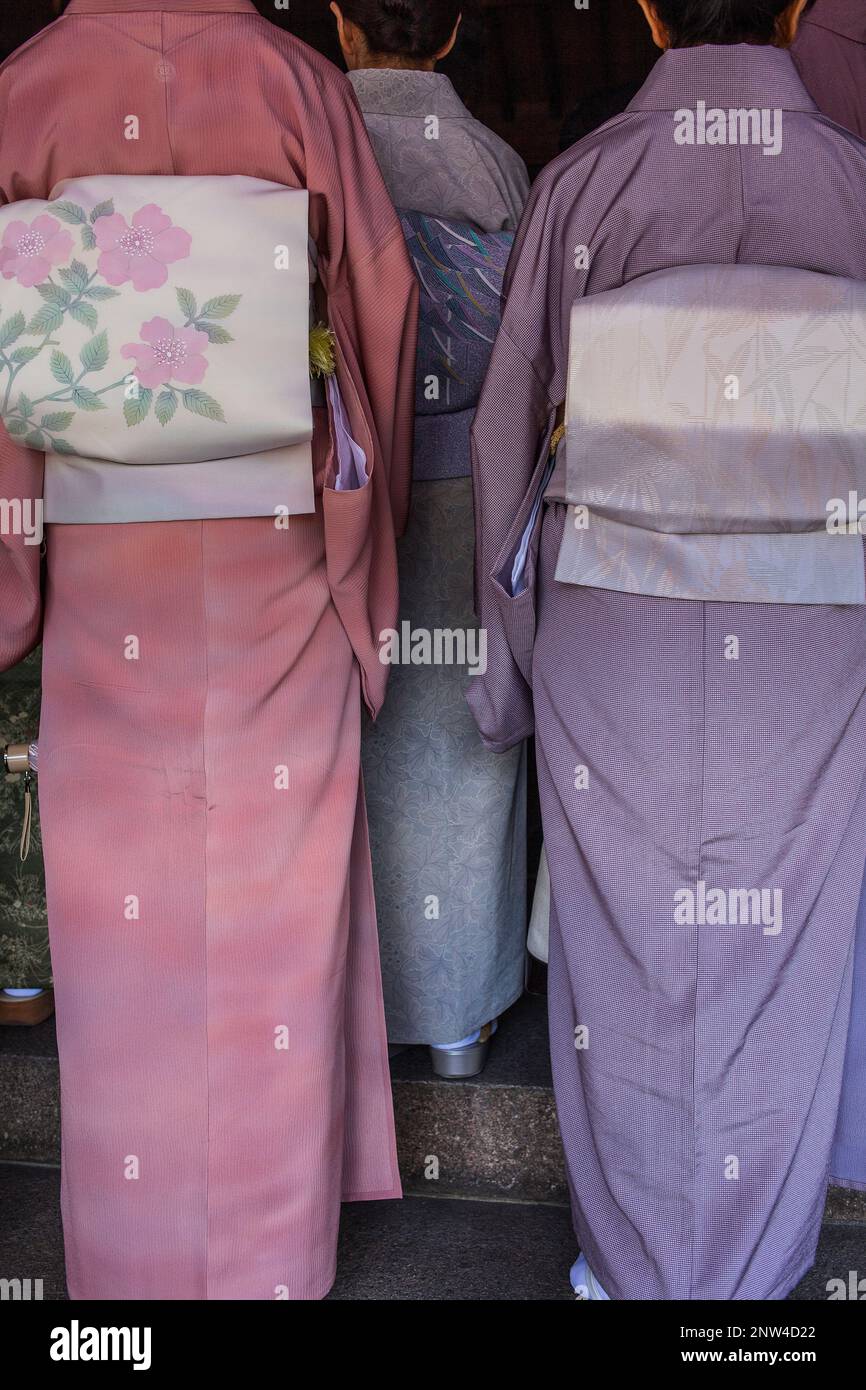 Detail of Women at Reisai Hohei ceremony during Sanno Matsuri, in ...