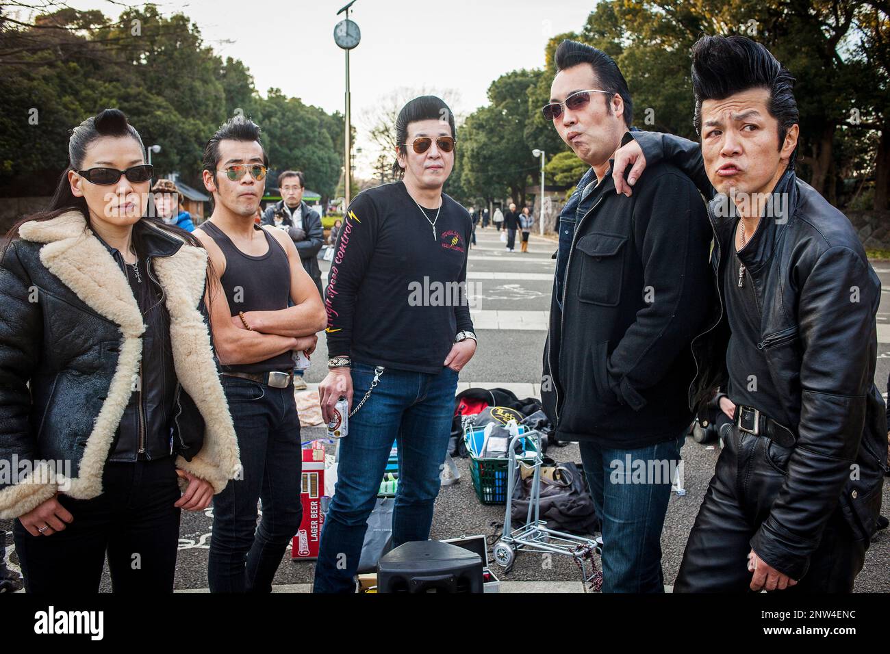 Group of people that gathers every weekend in Yoyogi park, Tokio They ...