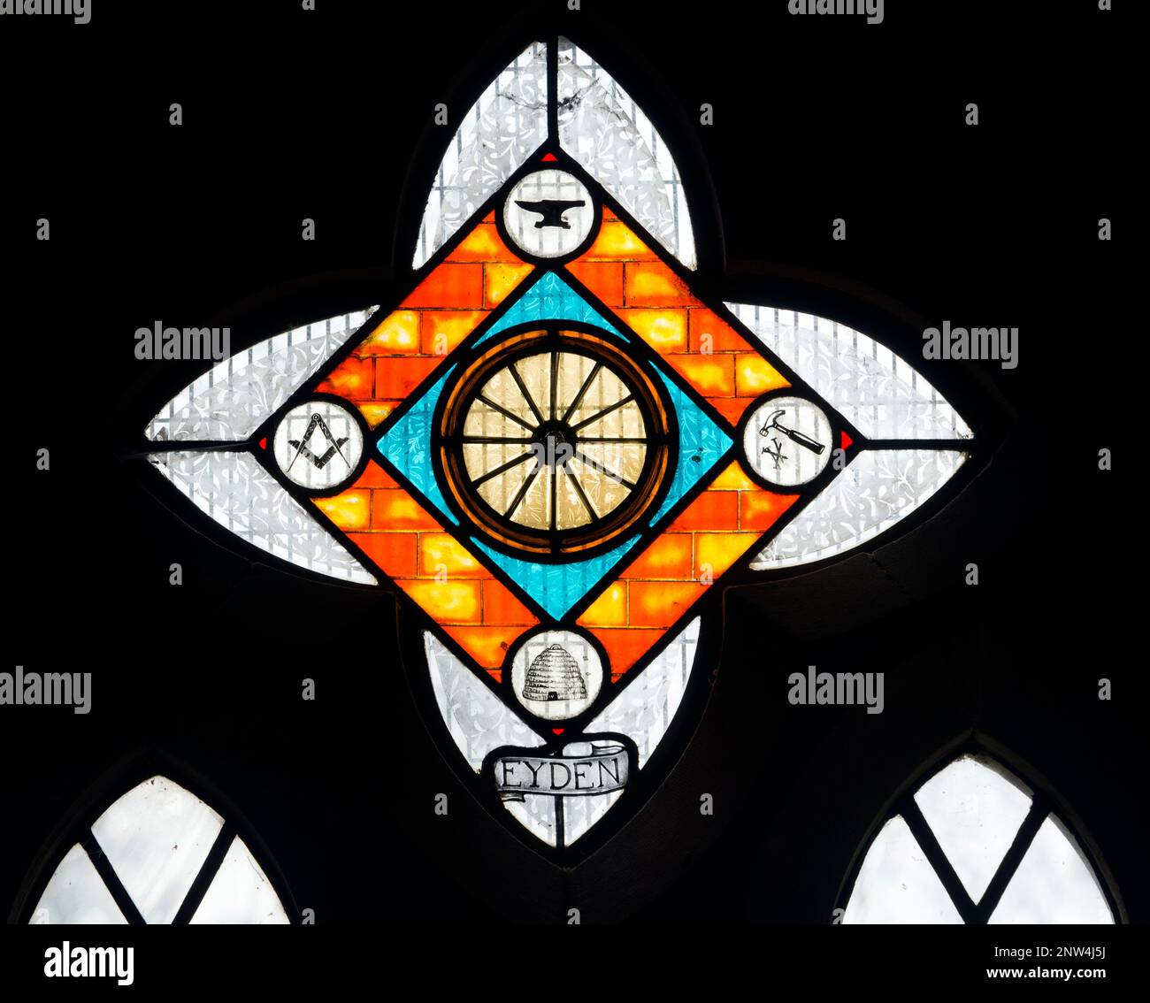 Eyden family stained glass, St. John the Baptist Church, Tiffield ...