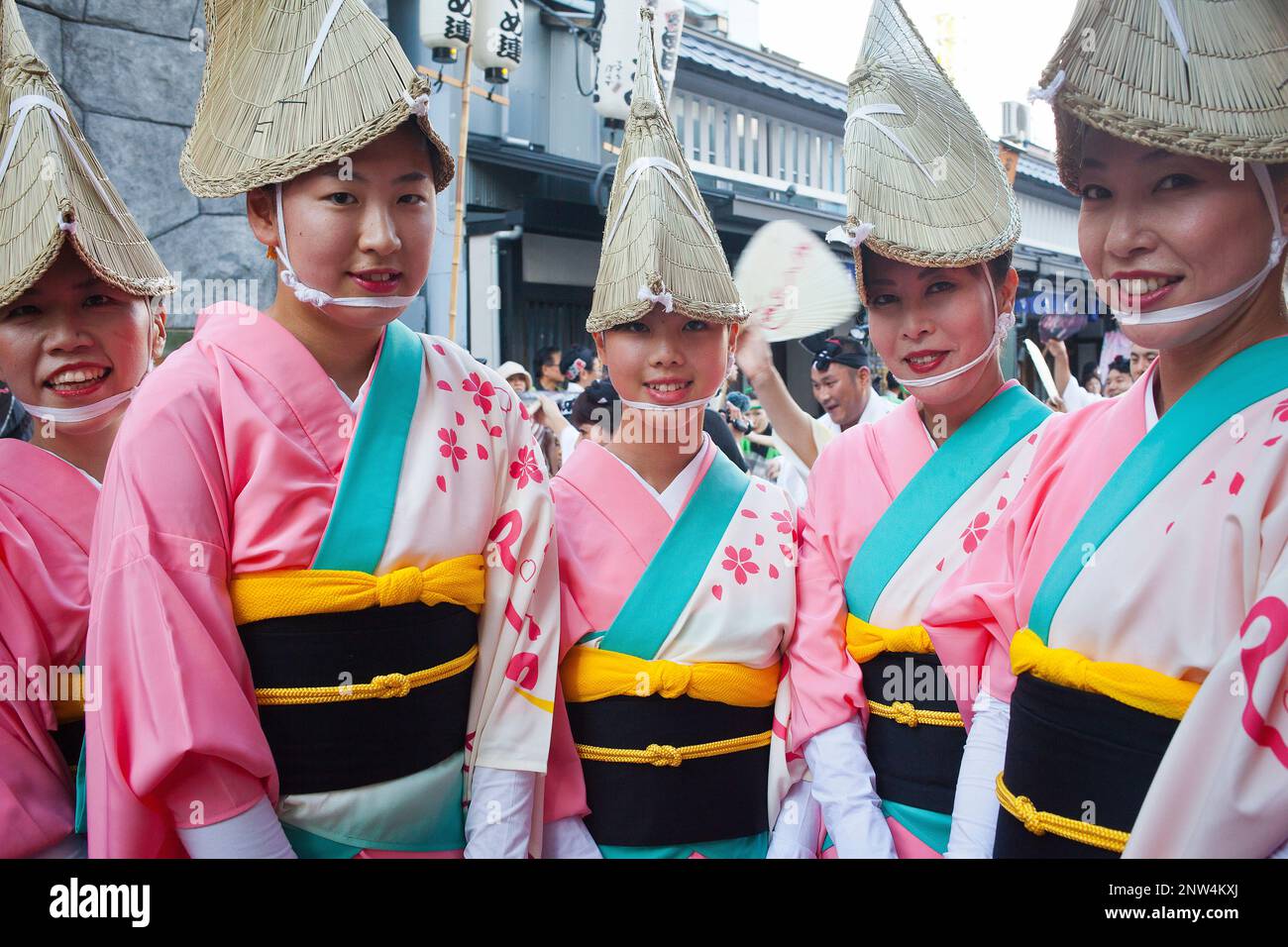 Asakusa Okuyama matsuri, Awaodori festival (August).Traditional dance ...
