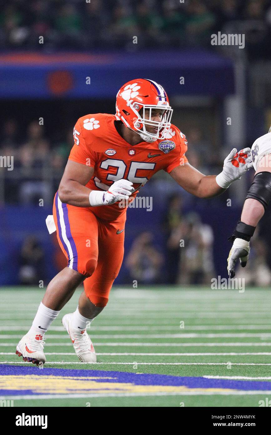 Clemson Tigers defensive end Justin Foster (35) takes a defensive ...
