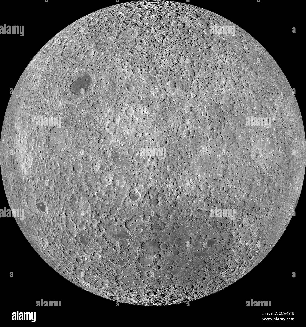 This composite image made available by NASA in 2011 shows the far side ...