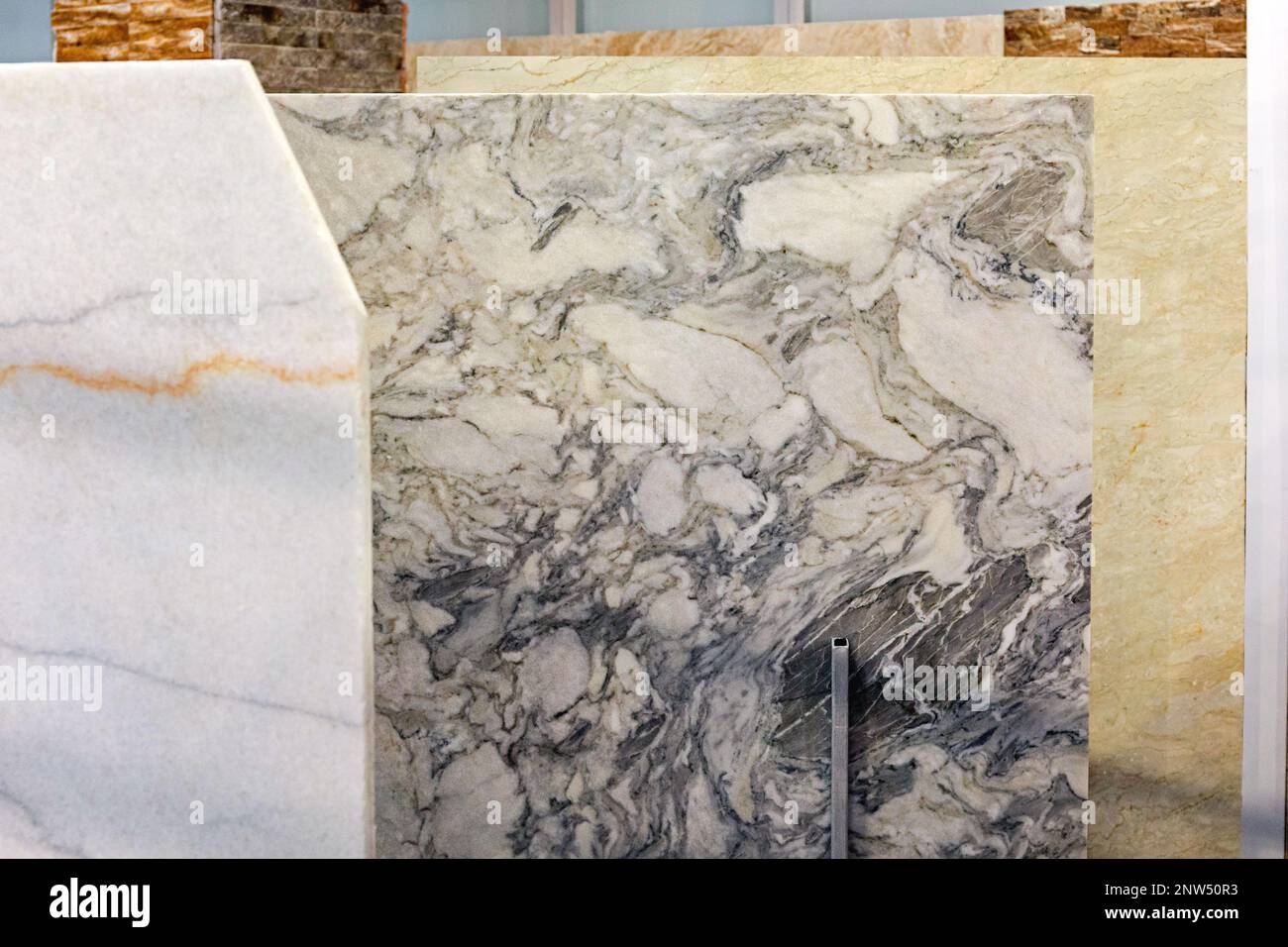 Slabs of Marble Stone Material at Construction Site Stock Photo - Alamy