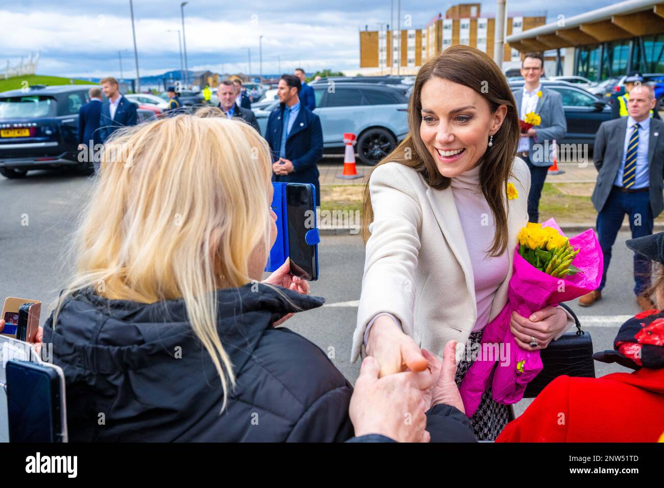 Port Talbot, UK - 28 Feb 2023, Catherine, Kate Middleton, Princess of ...