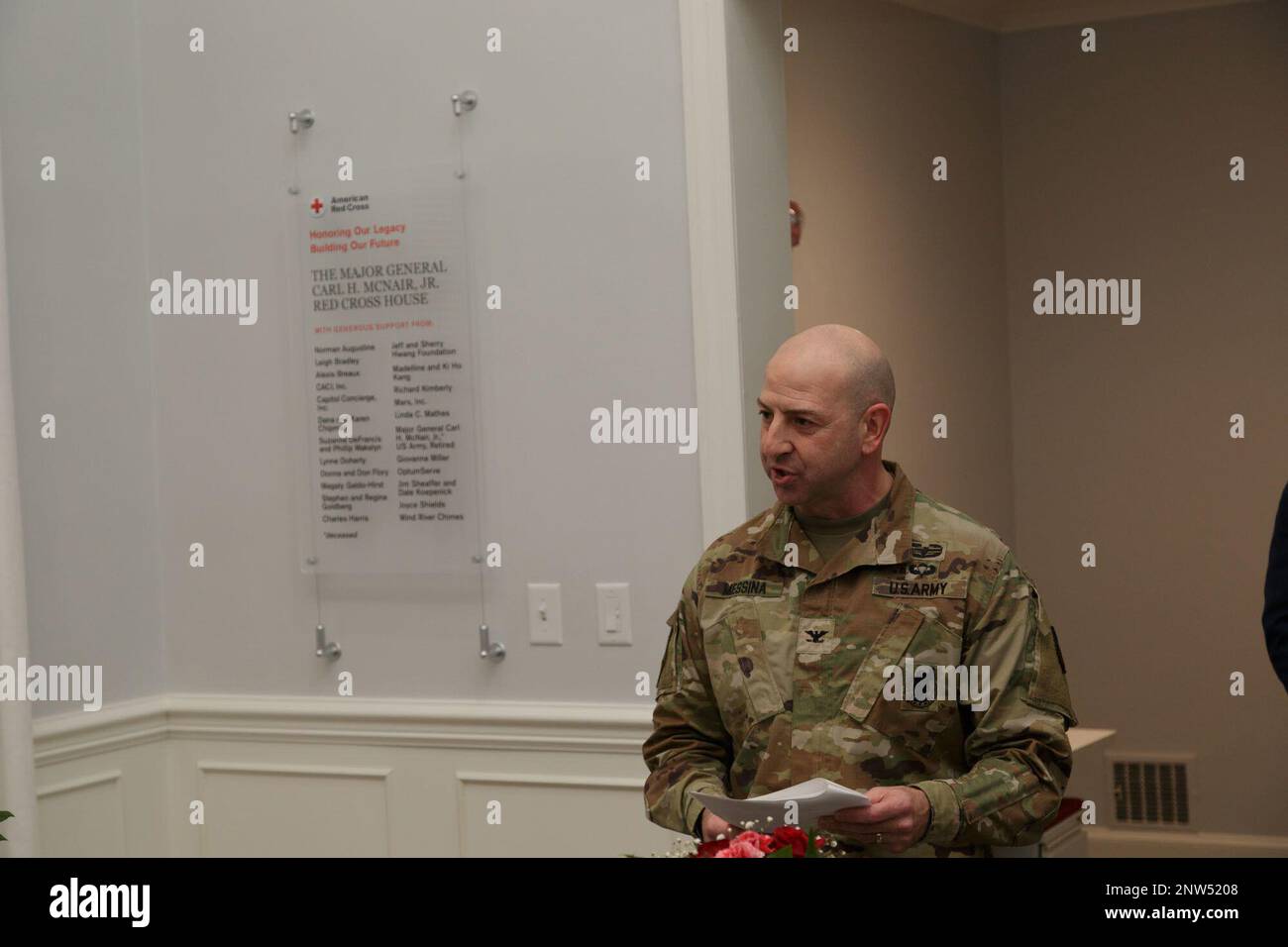 Col. Joseph Messina, Fort Belvoir Garrison commander, addresses ...