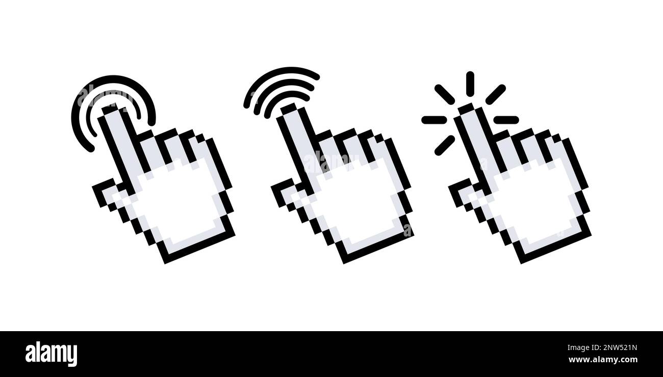 Computer mouse click cursor. Click arrow. Pointer cursor Stock Vector ...