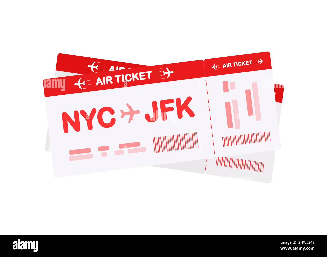 Airline ticket. Travel Boarding pass ticket template Stock Vector Image ...