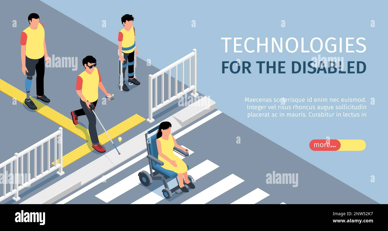 Technologies for disabled horizontal web site banner with handicapped ...