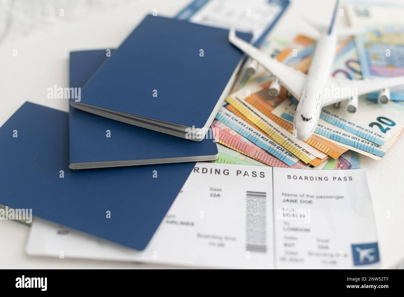 Preparing for the trip. Purchase of plane tickets. Documents money ...