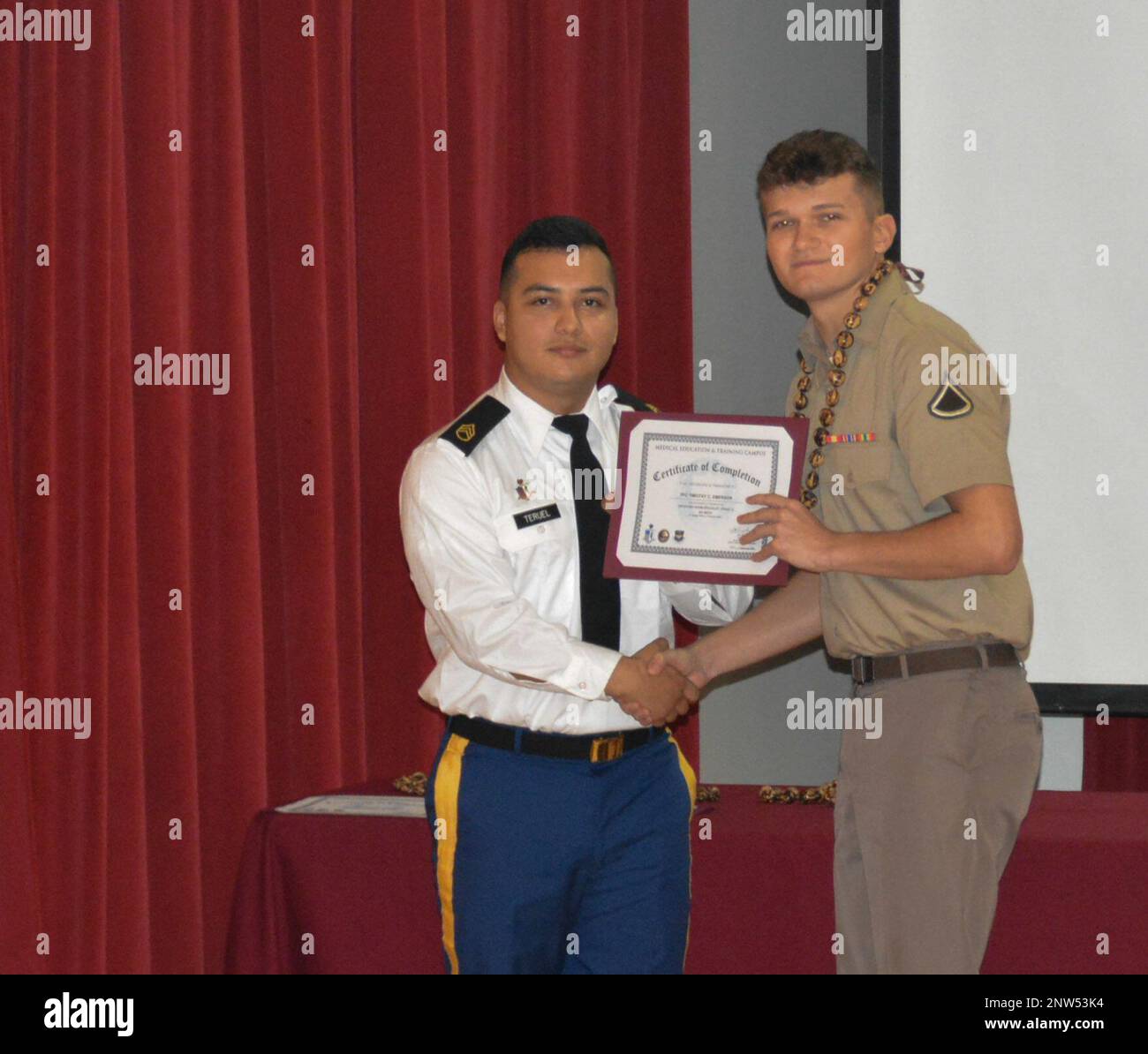 Congratulations to Pfc. Timothy Emerson Stock Photo - Alamy