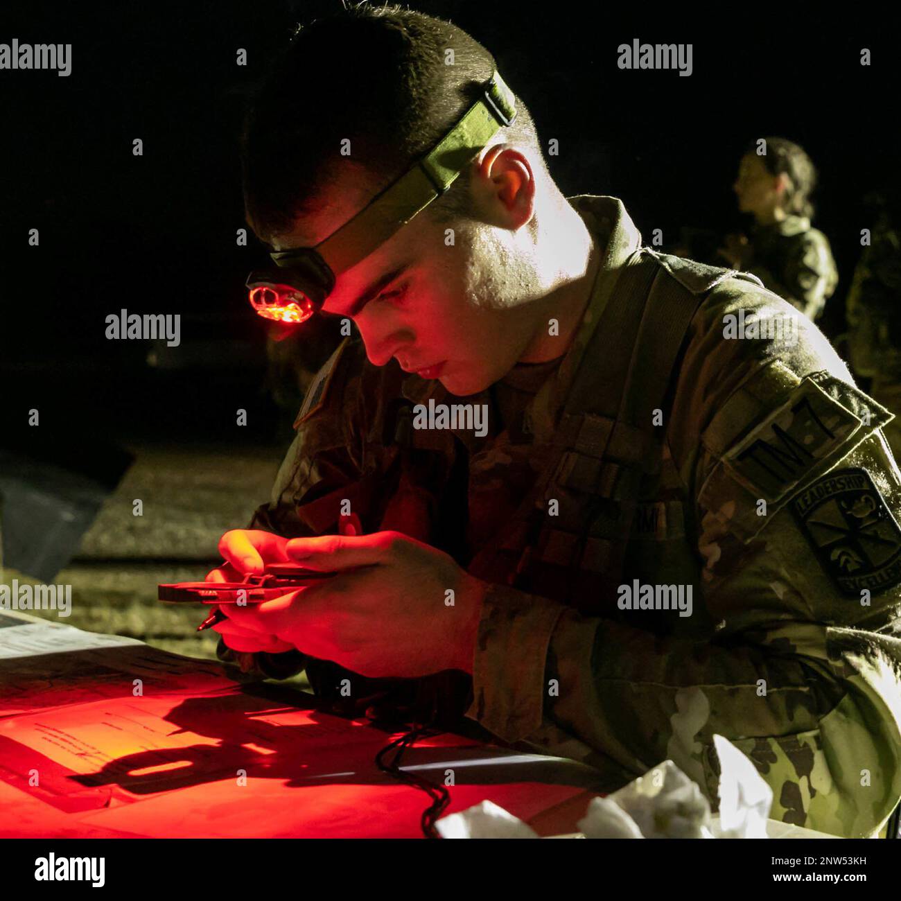 A Cadet from the University of Mississippi competes in the Call for ...