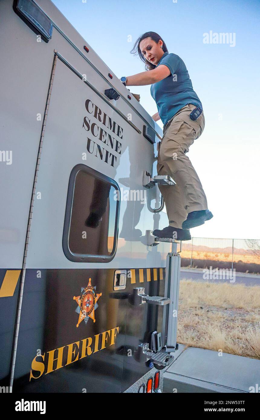 This photo taken Dec. 19, 2018, shows Shari Vialpando, crime scene tech ...