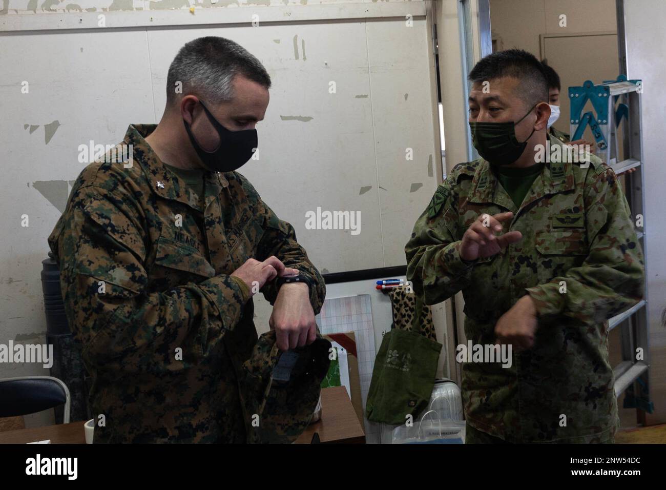 U.S. Marine Corps LtCol. Brendan Neagle, operations officer with the ...
