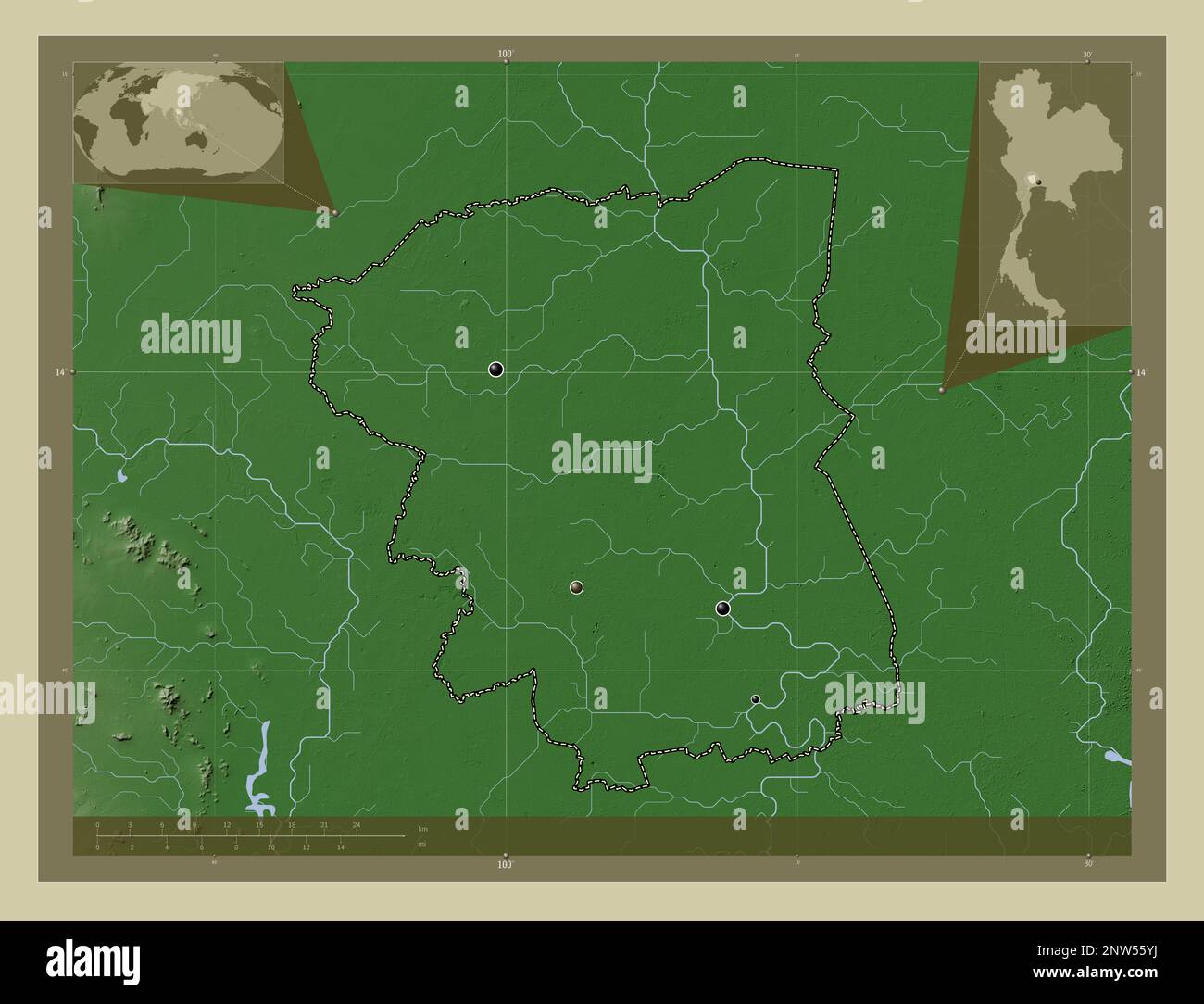 Nakhon Pathom, province of Thailand. Elevation map colored in wiki ...