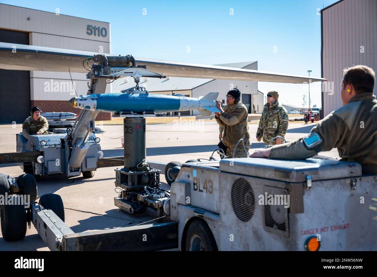 Weapons load crew members assigned to the 28th Aircraft Maintenance ...