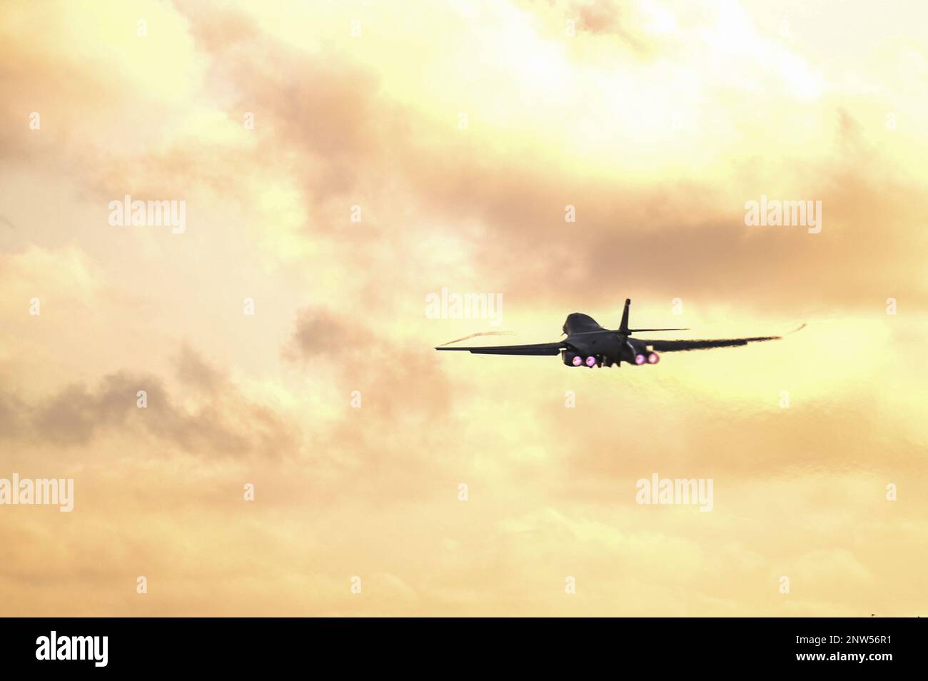 A U.S. Air Force B-1B Lancer, assigned to 34th Expeditionary Bomb ...