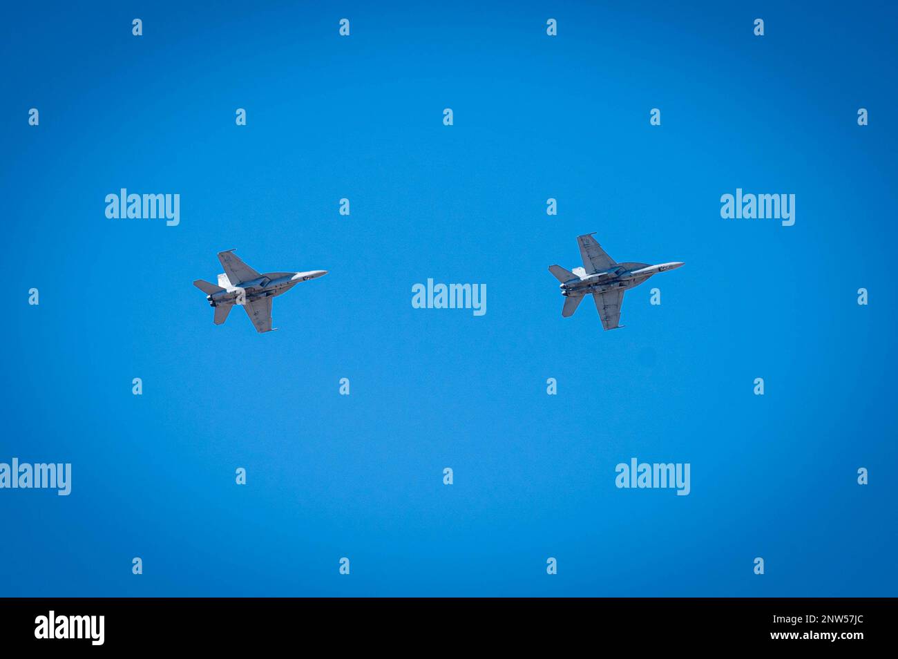 Two U.S. Navy F/A-18F Super Hornets assigned to the “Flying Eagles ...