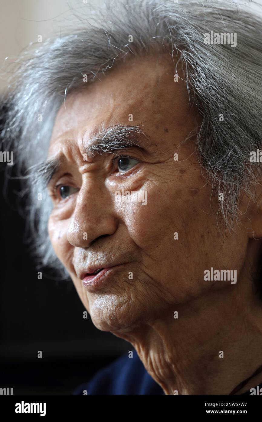 Japanese conductor Seiji Ozawa speaks during an interview in Tokyo on ...