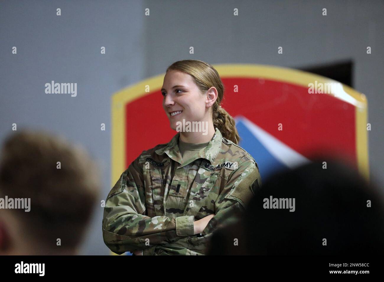 1st Lt. Maggie Decker, the Postal Platoon Leader for the 801st ...