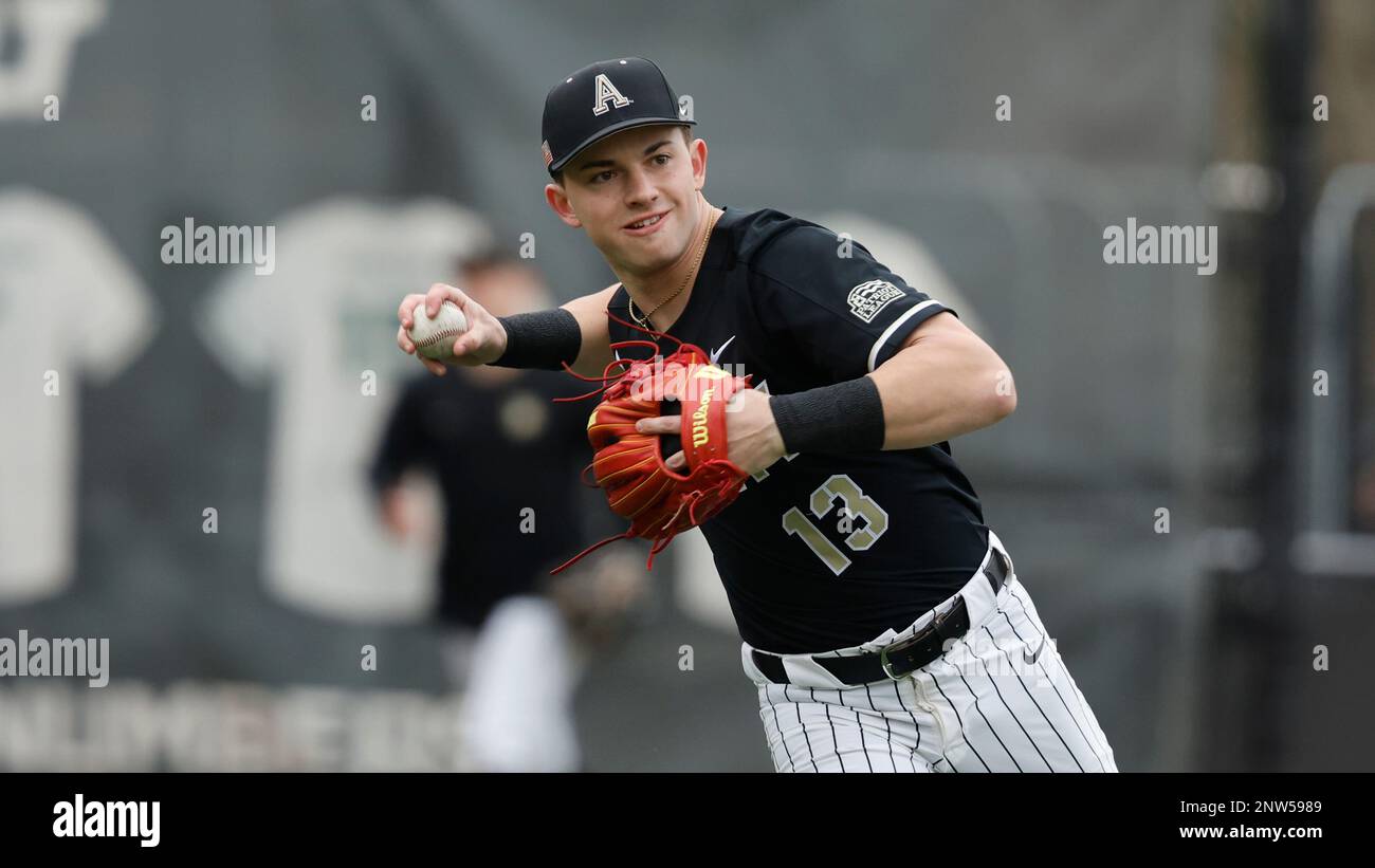 Army infielder Sam Ruta throws before an NCAA baseball game against ...