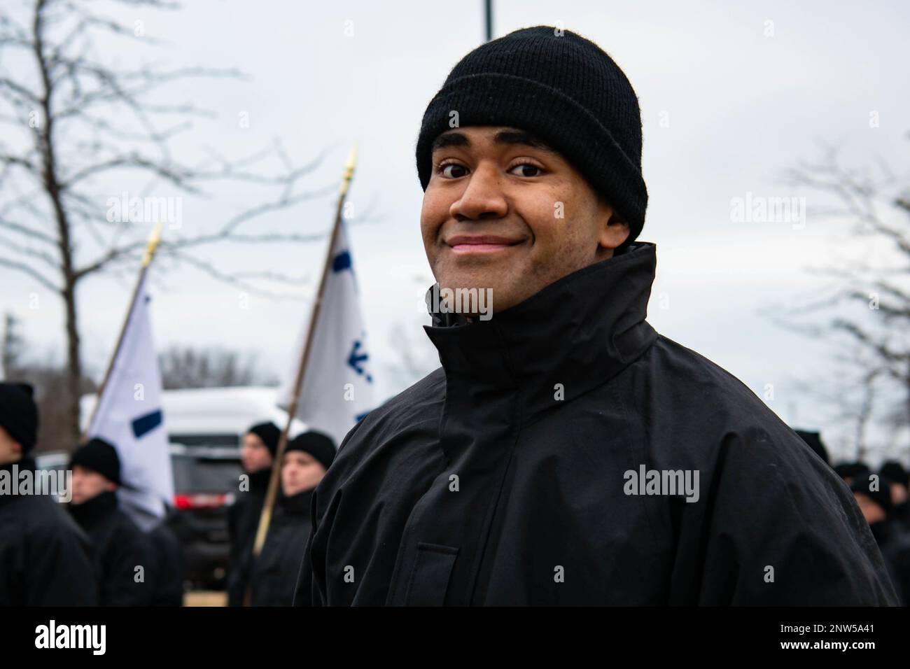 A Sailor prepares for a Pass-in-Review graduation ceremony at Recruit ...