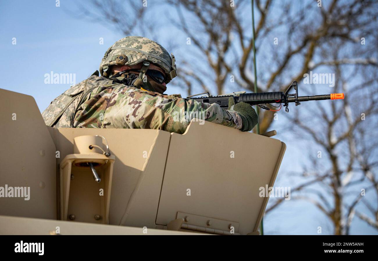 An Iowa Army National Guard Soldier assigned to the 334th Brigade ...