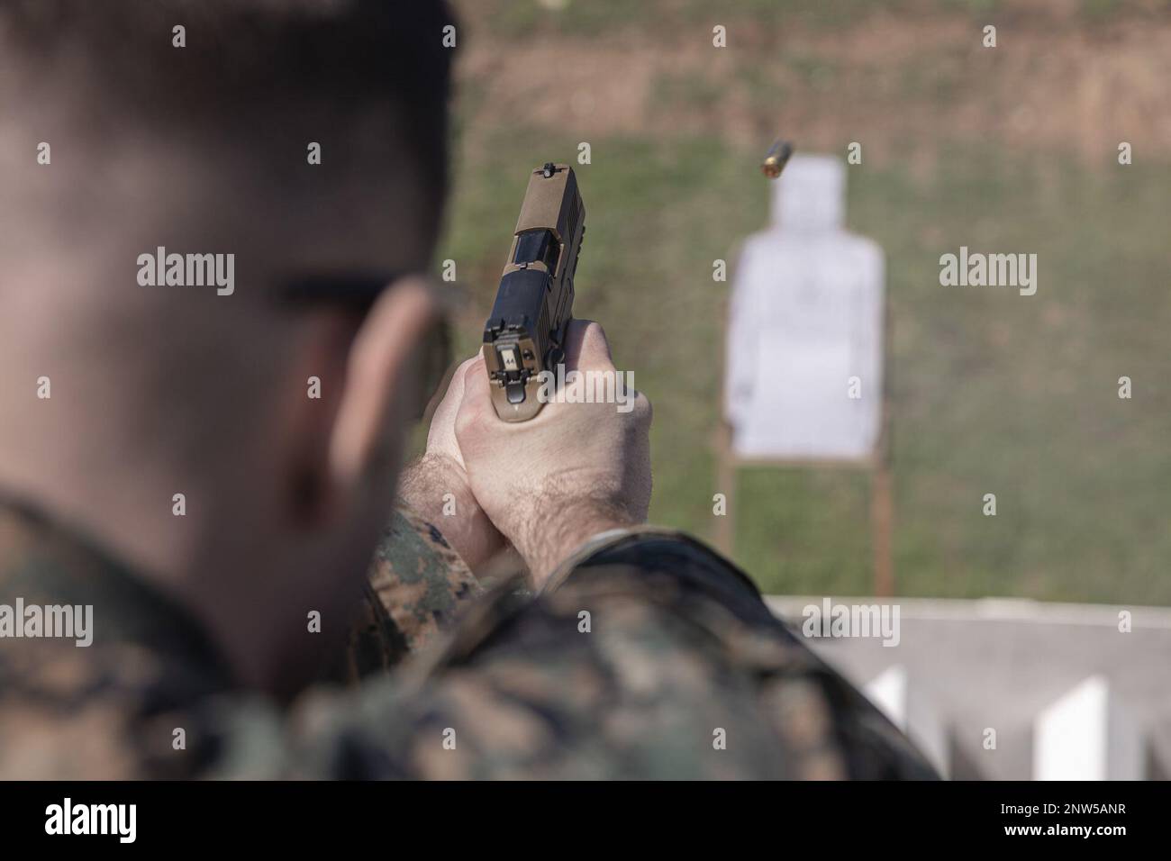 U.S. Marine Corps Cpl. Jousha Tate, an marksmanship trainer with ...