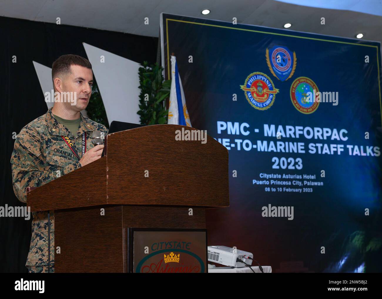 U.S. Marine Corps Maj. Alexander J. Crandall, plans officer, G2, U.S ...