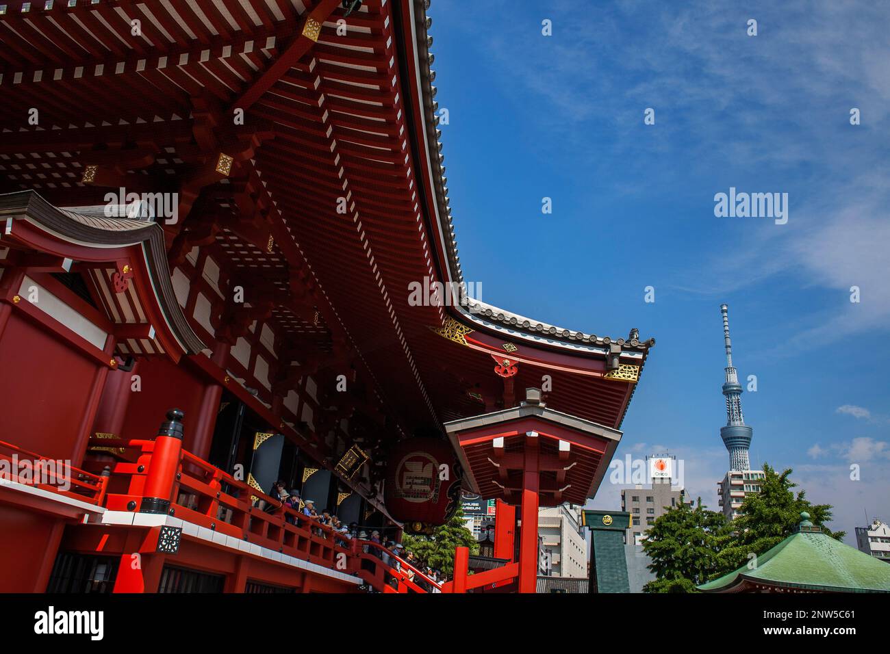 Senso-ji Temple and Tokyo Sky tree.Asakusa.Tokyo city, Japan, Asia ...