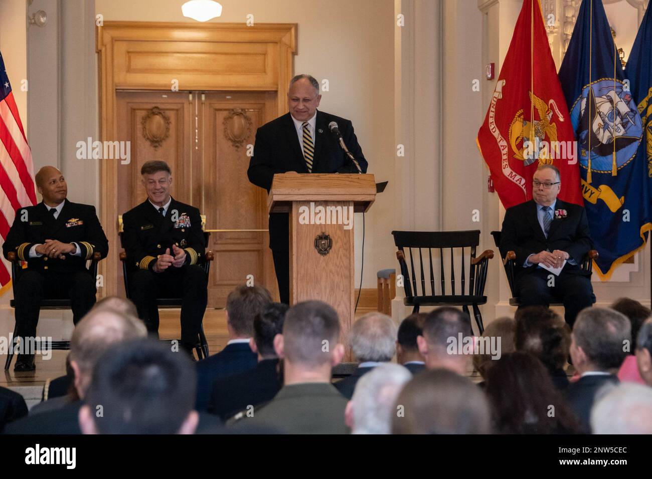 ANNAPOLIS, Md. (Feb. 17, 2023) Secretary of the Navy Carlos Del Toro ...