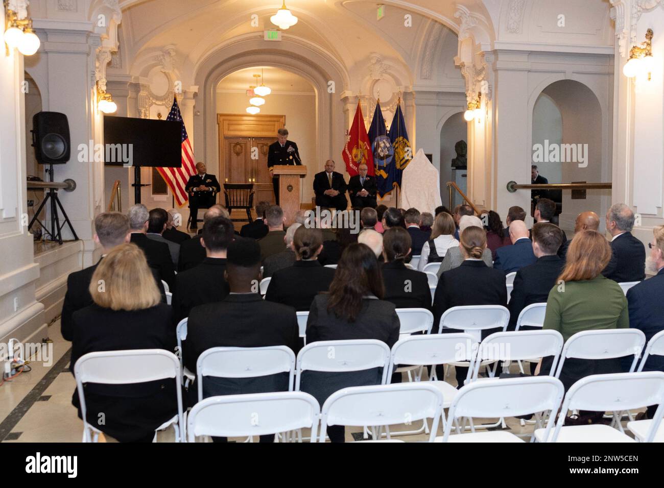 ANNAPOLIS, Md. (Feb. 17, 2023) Superintendent Vice Adm. Sean Buck ...