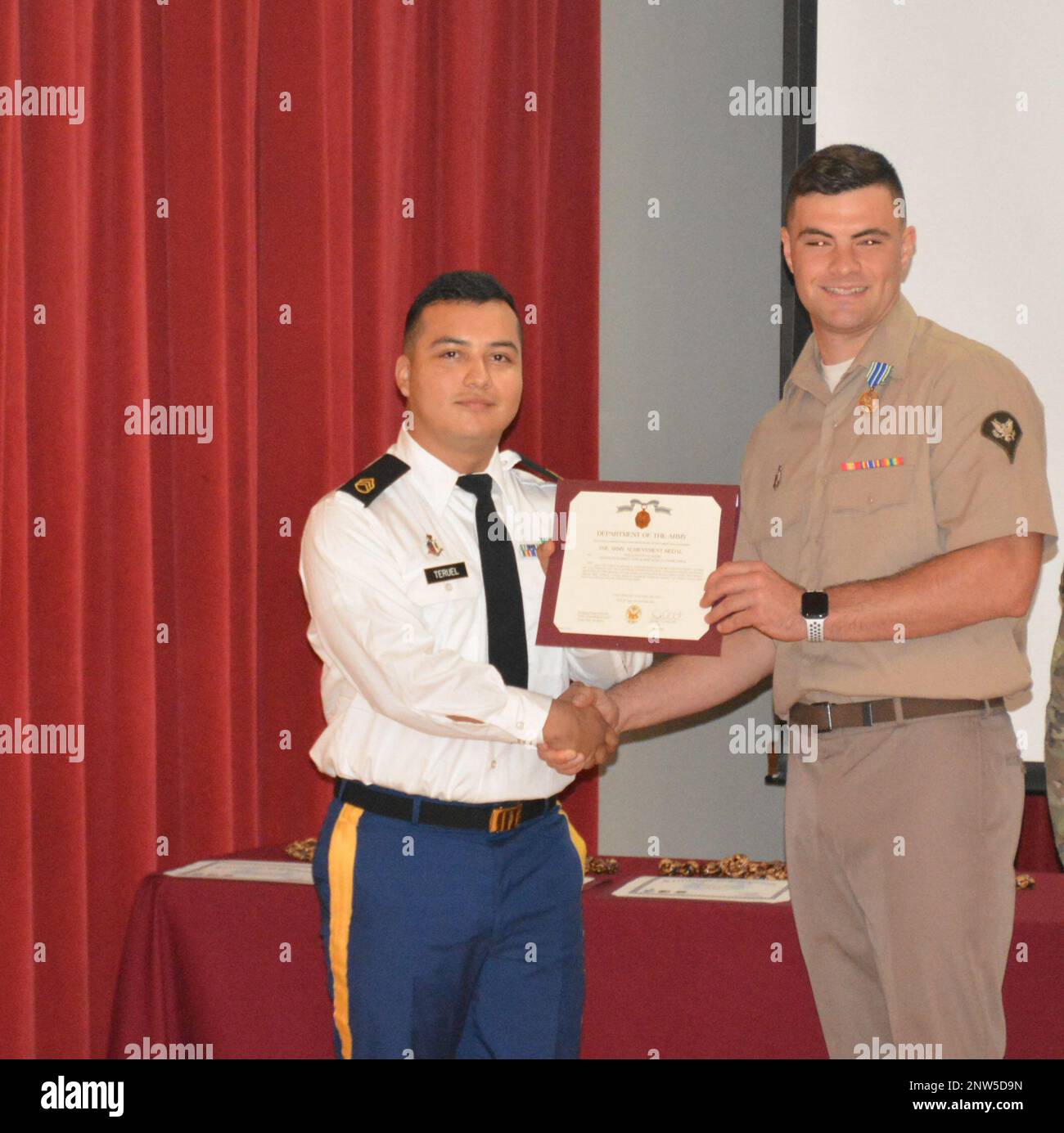 Congratulations to Spc. Kyle Moore Stock Photo - Alamy