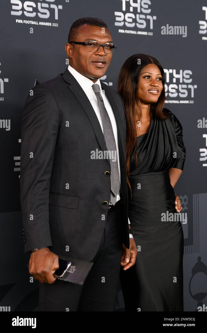 Paris, France: February 28, 2023, Marcel Desailly and his daughter Aida ...