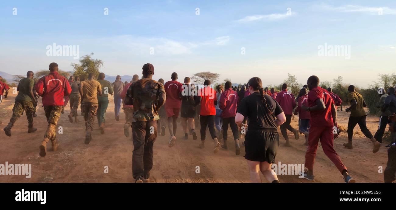 Soldiers from the Kenyan Defence Forces, Ugandan Army, and U.S. Army ...