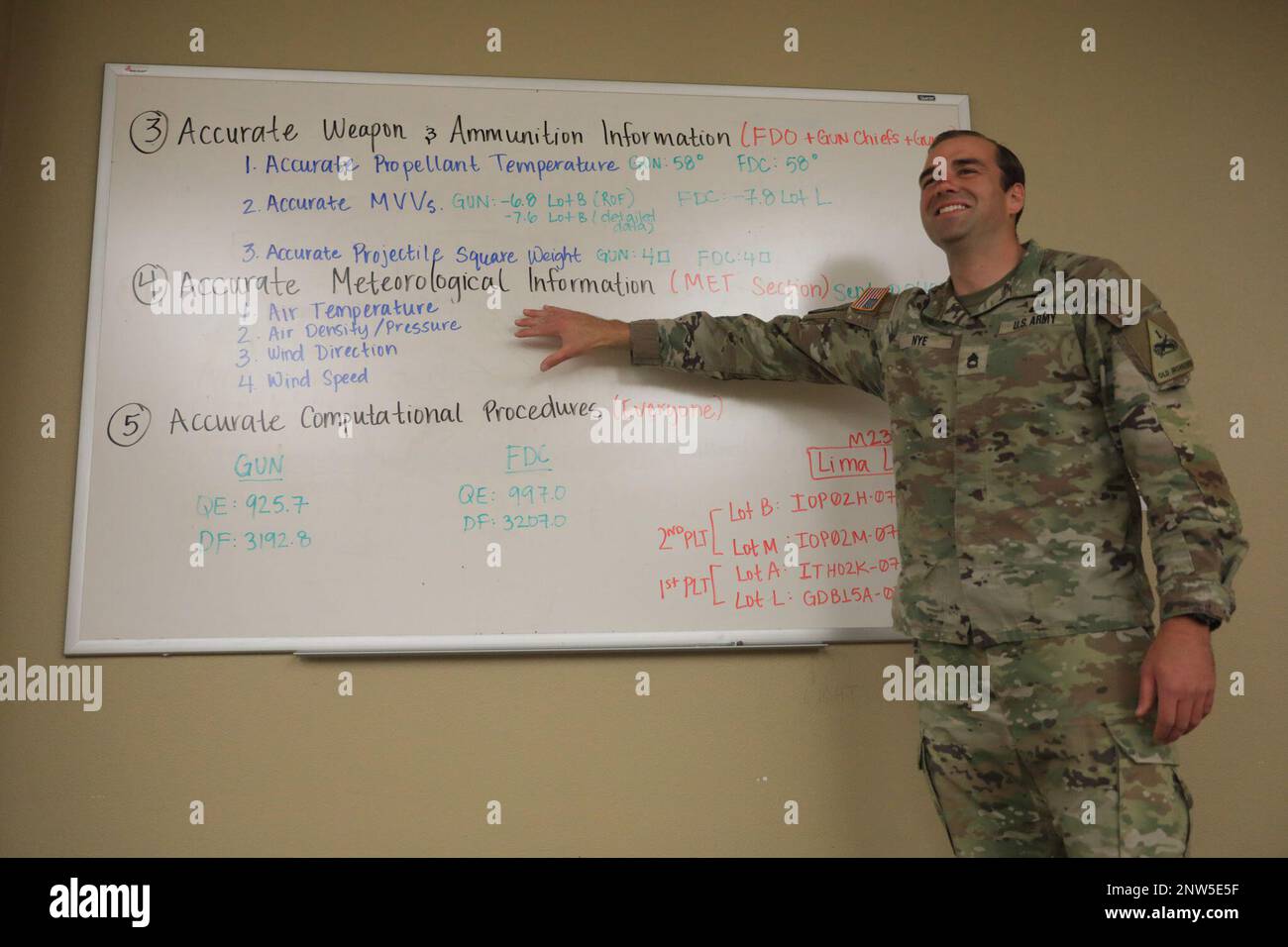 Sgt. 1st Class Dillion Nye, the brigade fire support noncommissioned ...