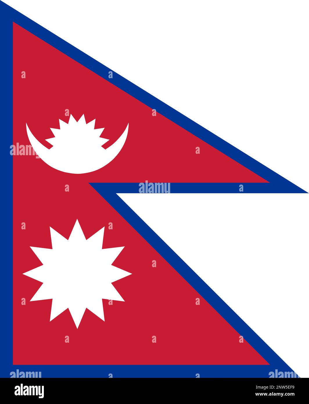 National flag of the Federal Democratic Republic of Nepal Stock Photo ...