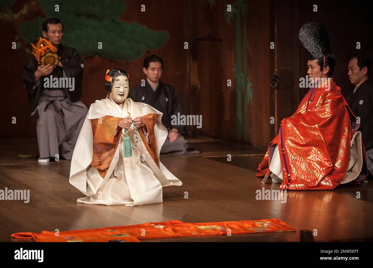 Performance of noh, in National Noh Theatre,4-18-1, Sendagaya, Shibuya ...