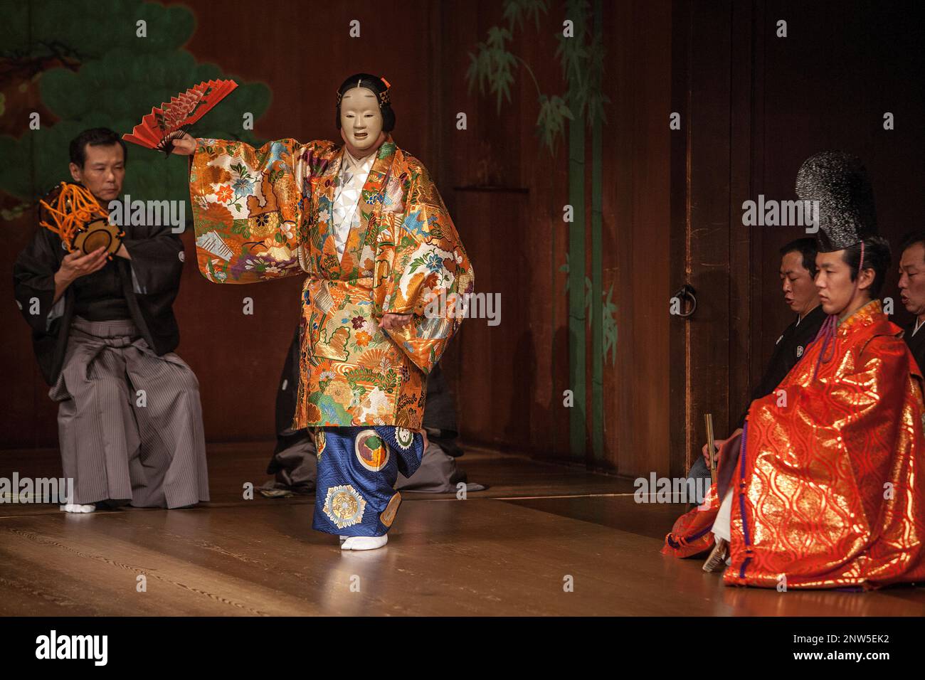 Performance of noh, in National Noh Theatre,4-18-1, Sendagaya, Shibuya ...