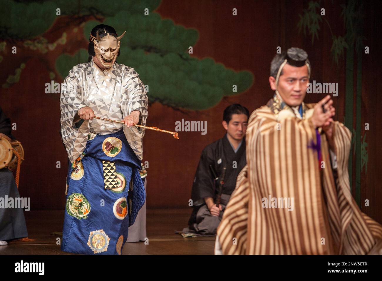 Performance of noh, in National Noh Theatre,4-18-1, Sendagaya, Shibuya ...