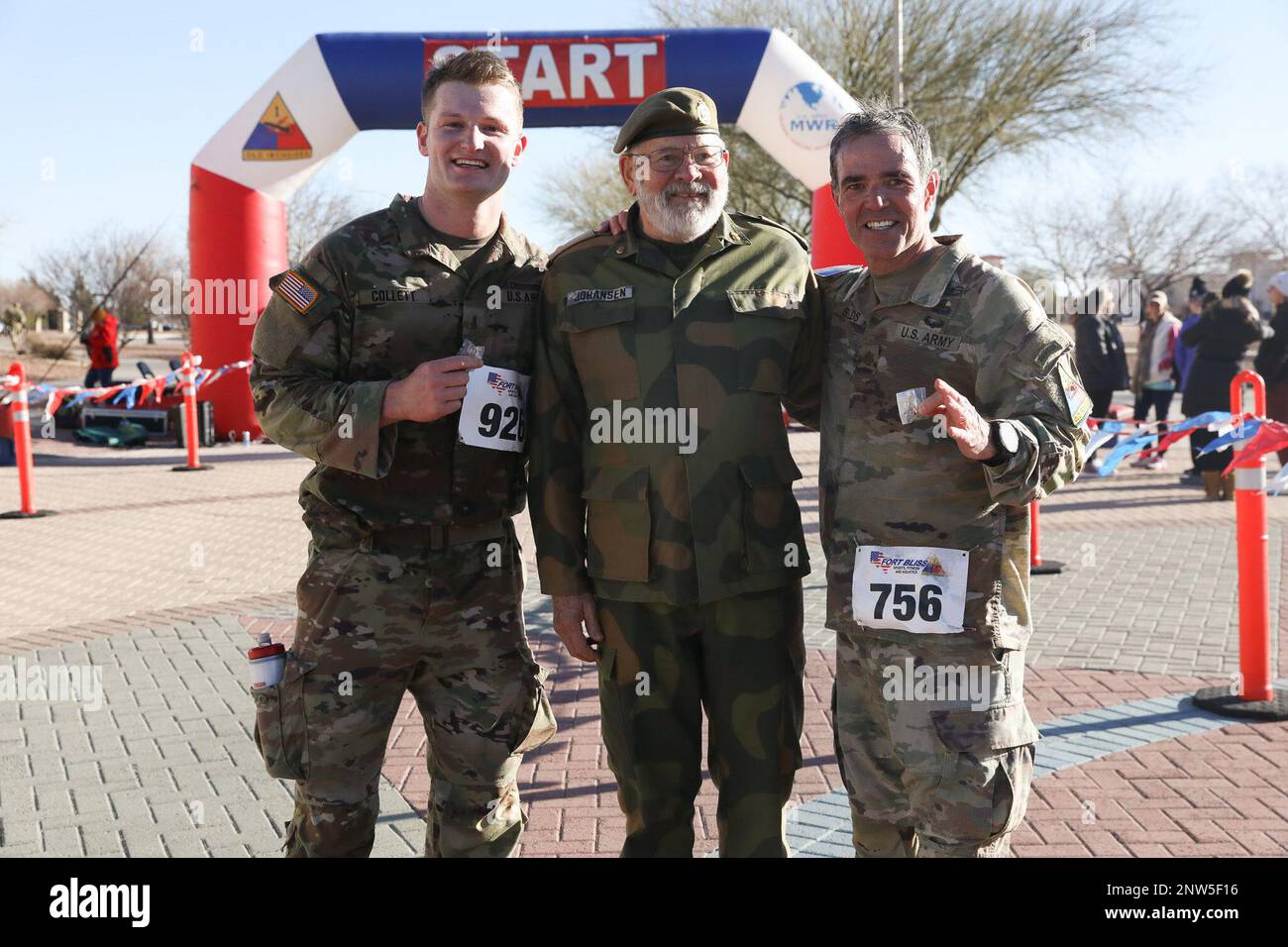 U.S. Army 2nd Lt. Keenan K. Colbert (left), retired Norwegian Army 2nd ...