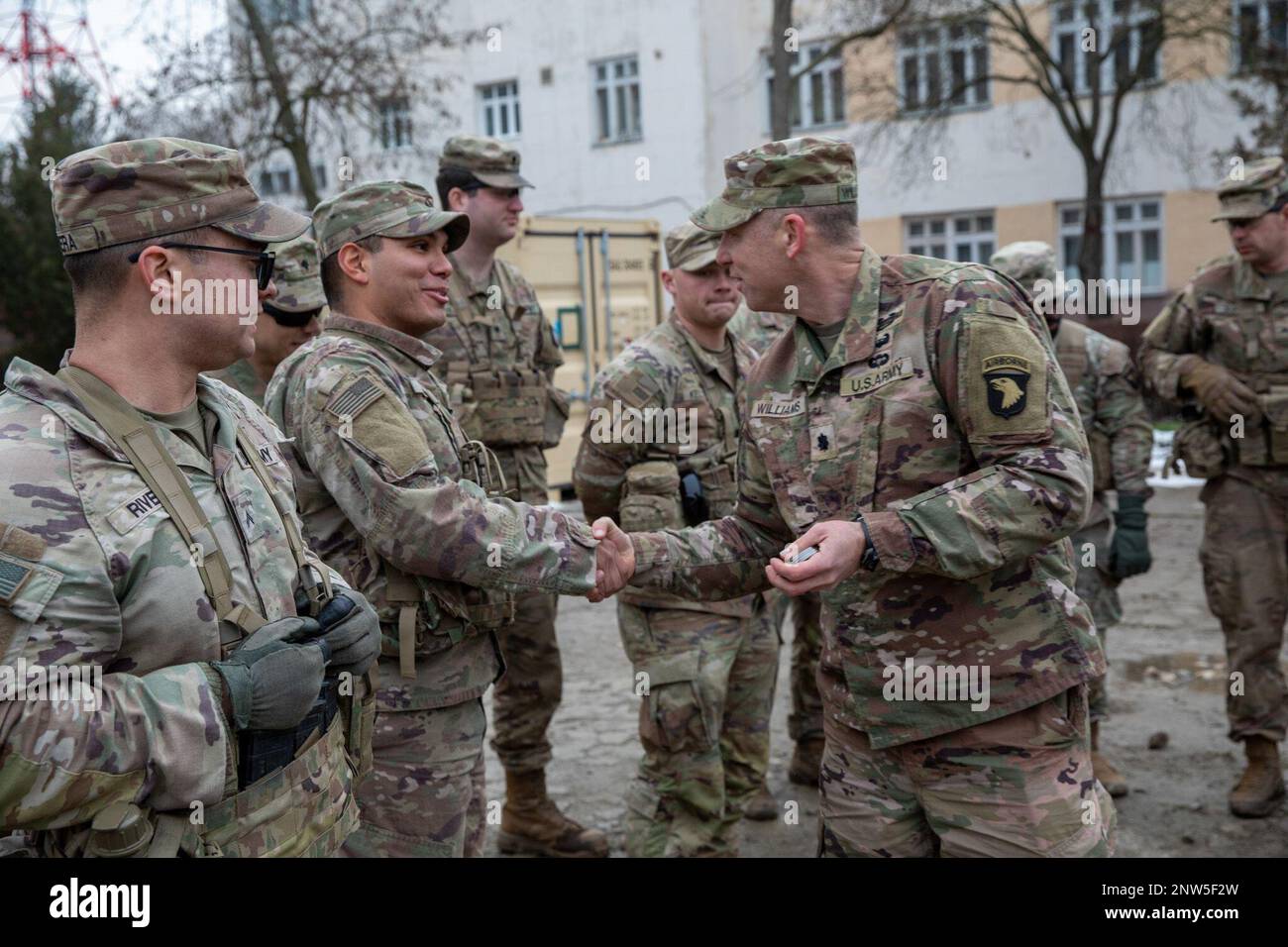 U.S. Army Lt. Col. David Williams, Commander of the 1st Battalion ...